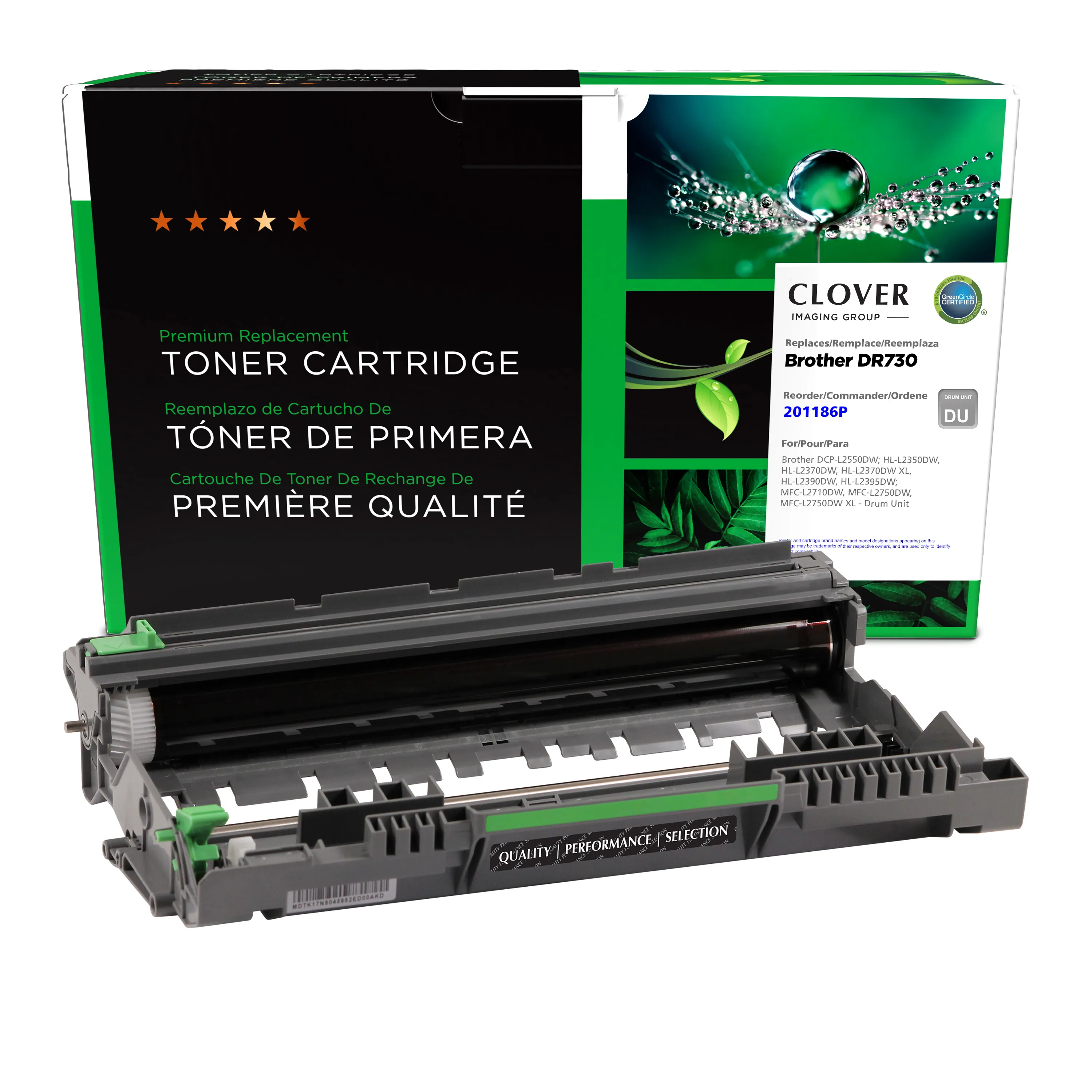 Brother DR730 Remanufactured Black Laser Cartridge | Clover Imaging USA