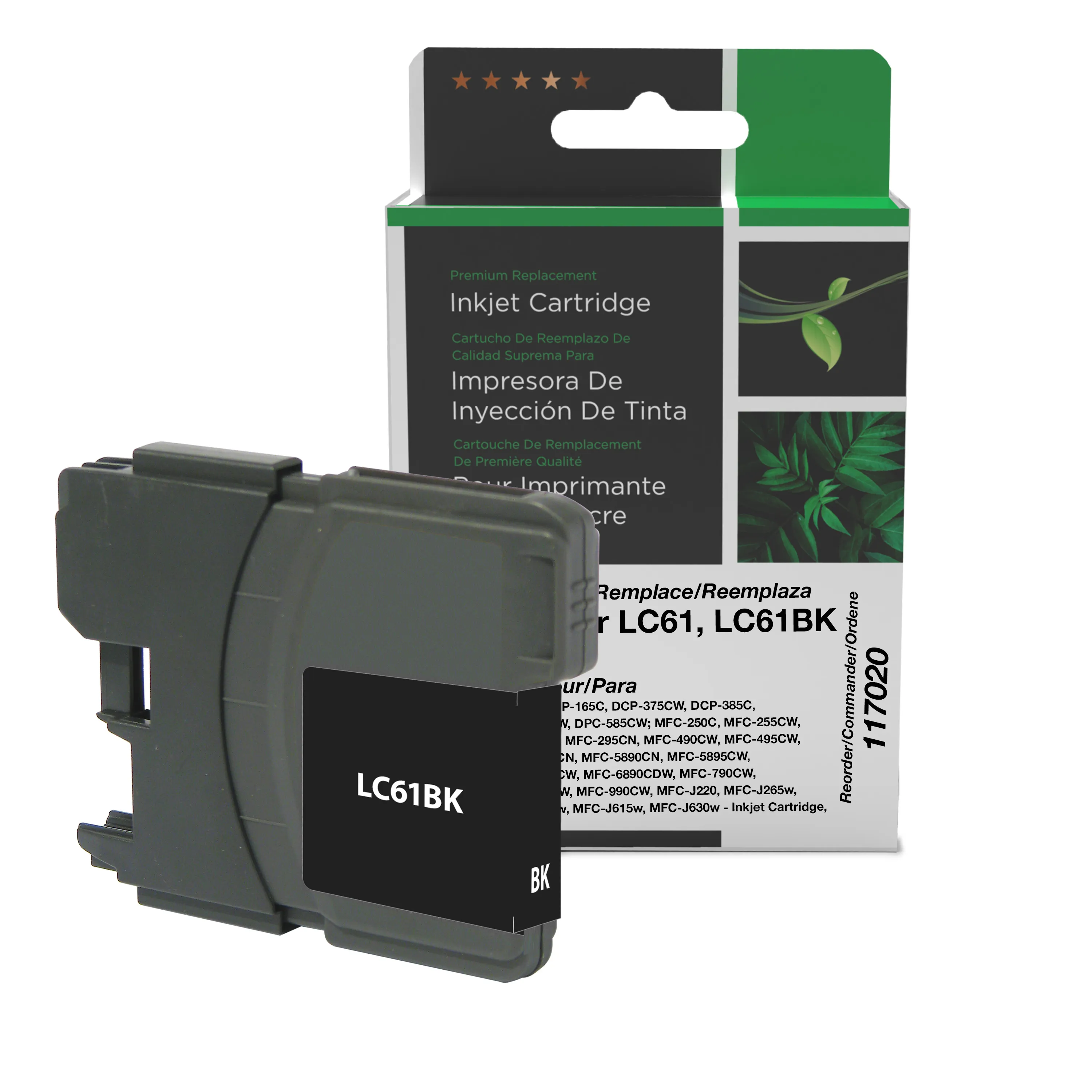 Brother LC61 LC61BK Remanufactured Black Ink Cartridge | Clover Imaging USA