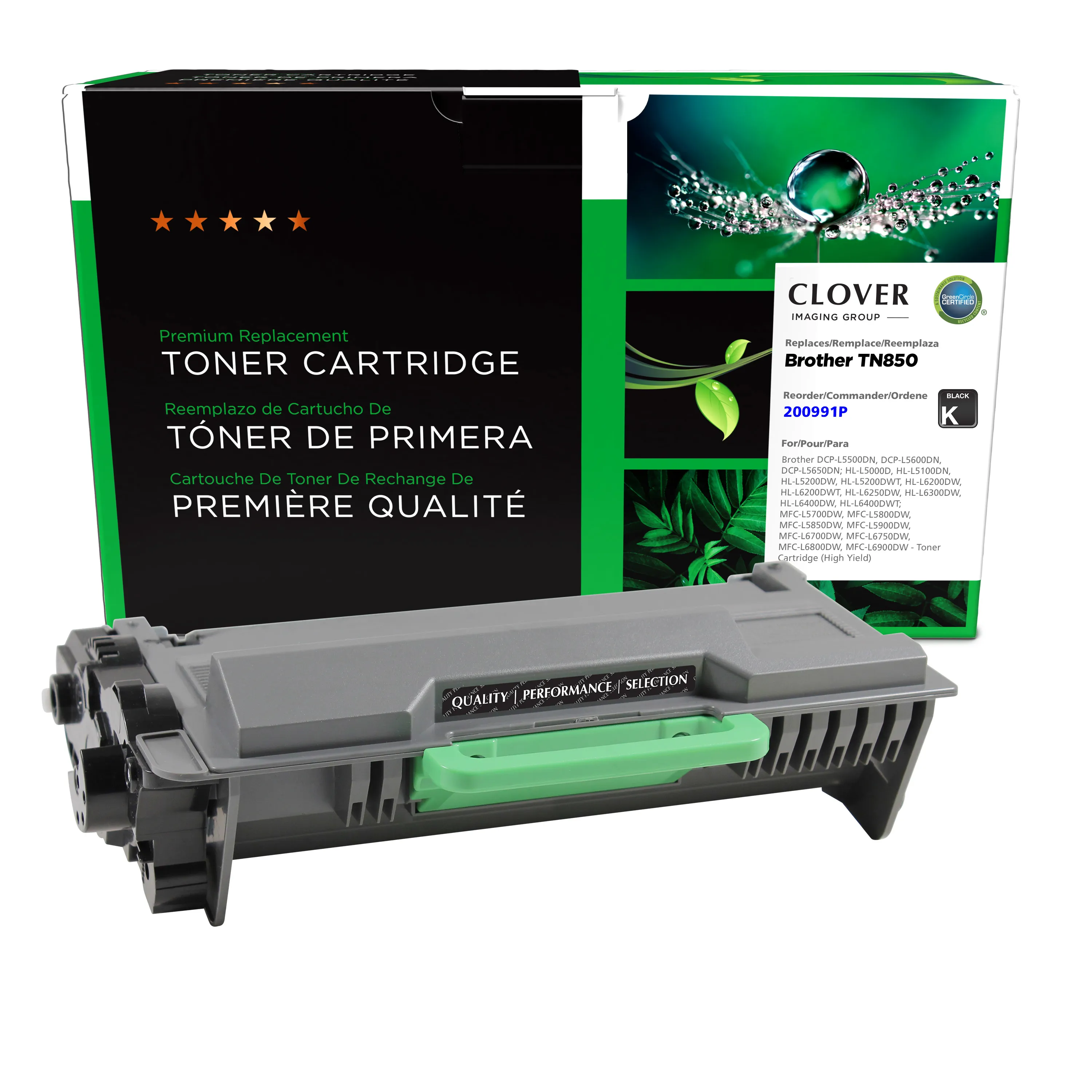 Brother TN850 Remanufactured Black Laser Cartridge | Clover Imaging USA