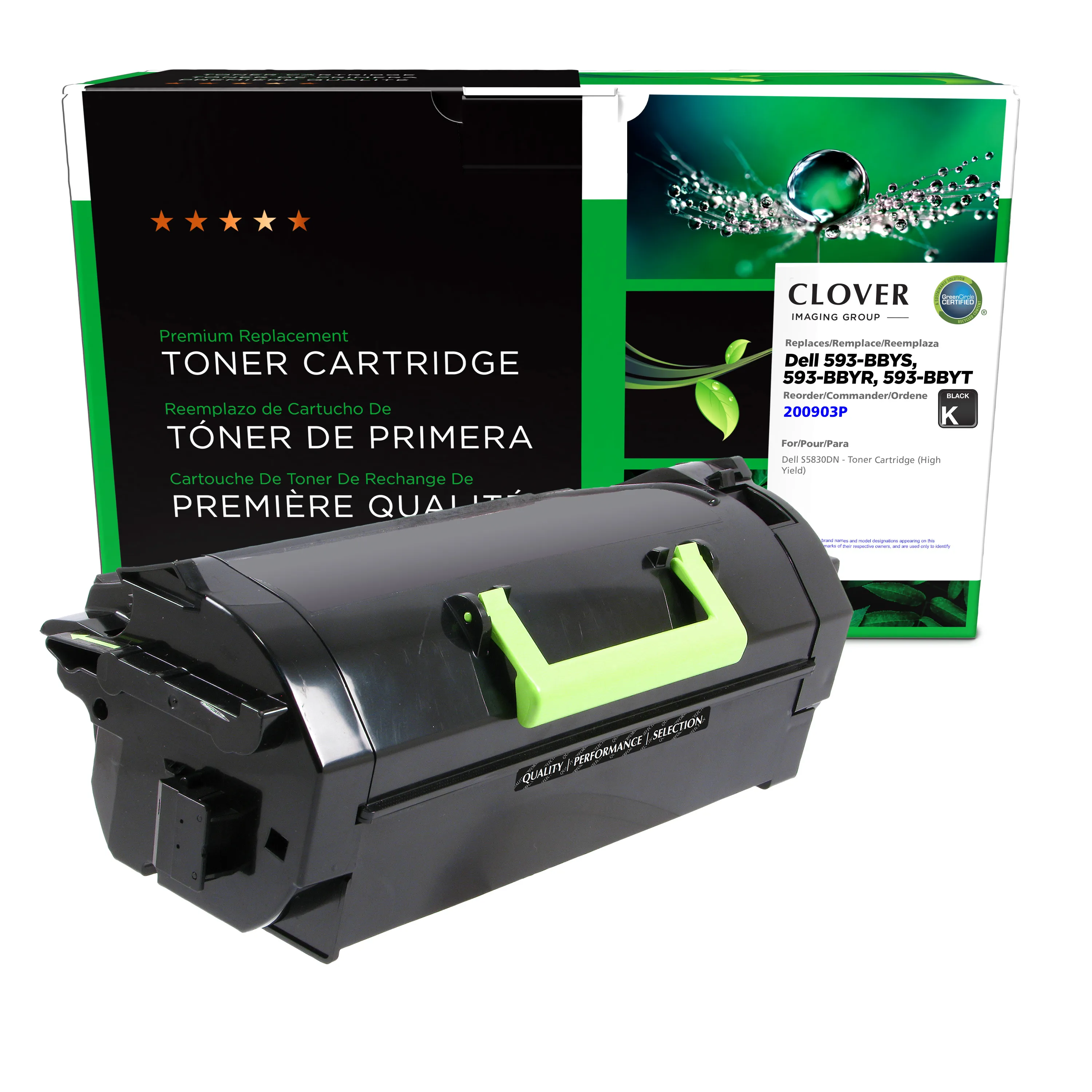 Dell 593-BBYS CVTJ8 Remanufactured Black Laser Cartridge | Clover ...