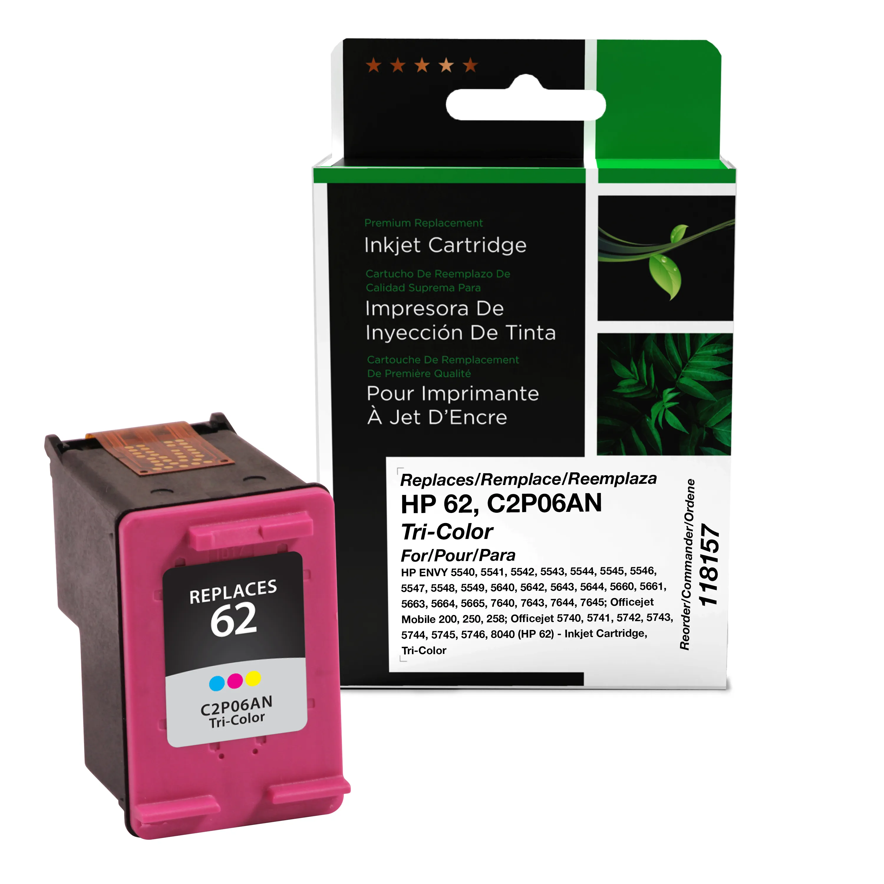 HP C2P06AN Remanufactured Tri-Color Ink Cartridge | Clover Imaging USA