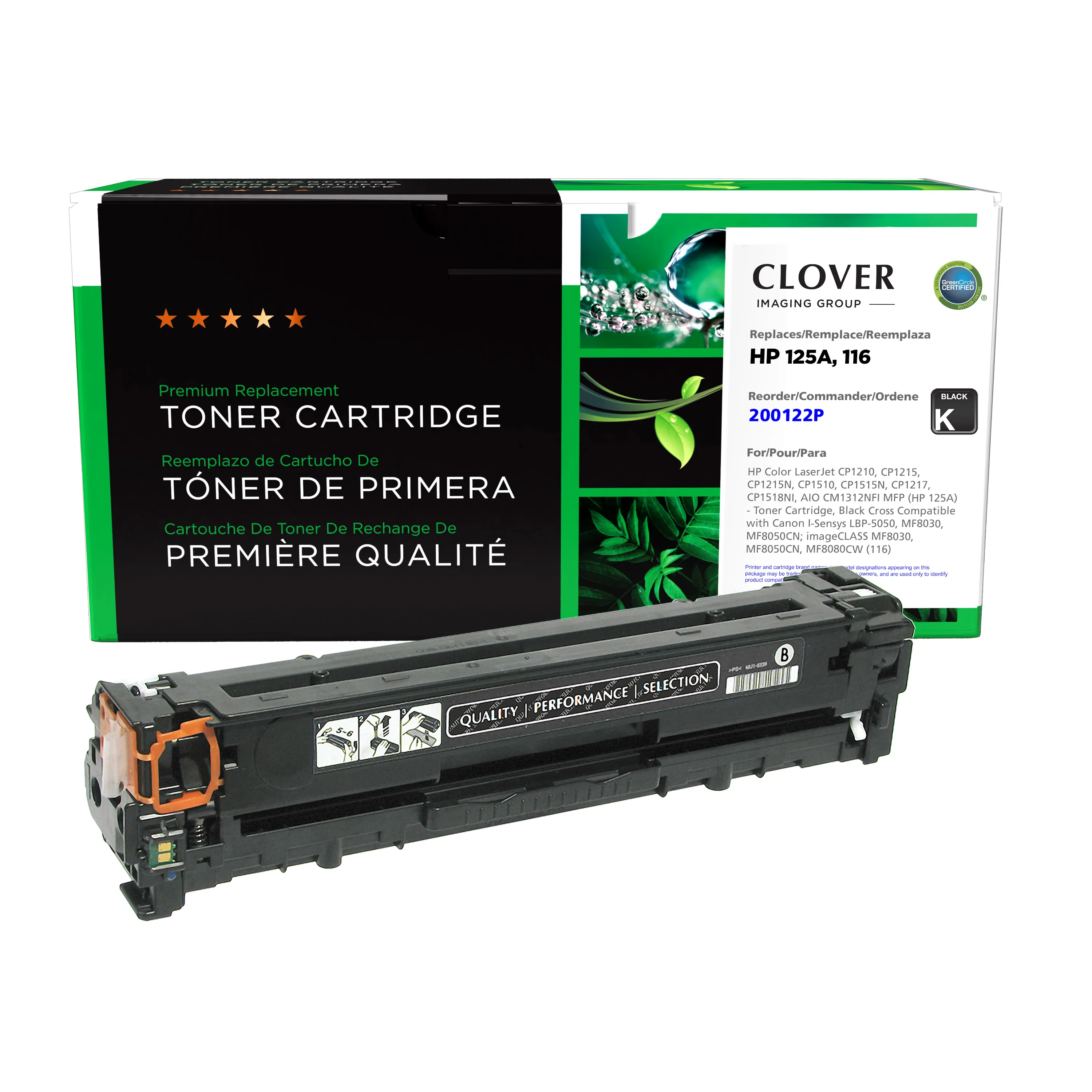 HP CB540A Remanufactured Black Color Laser Cartridge | Clover Imaging USA