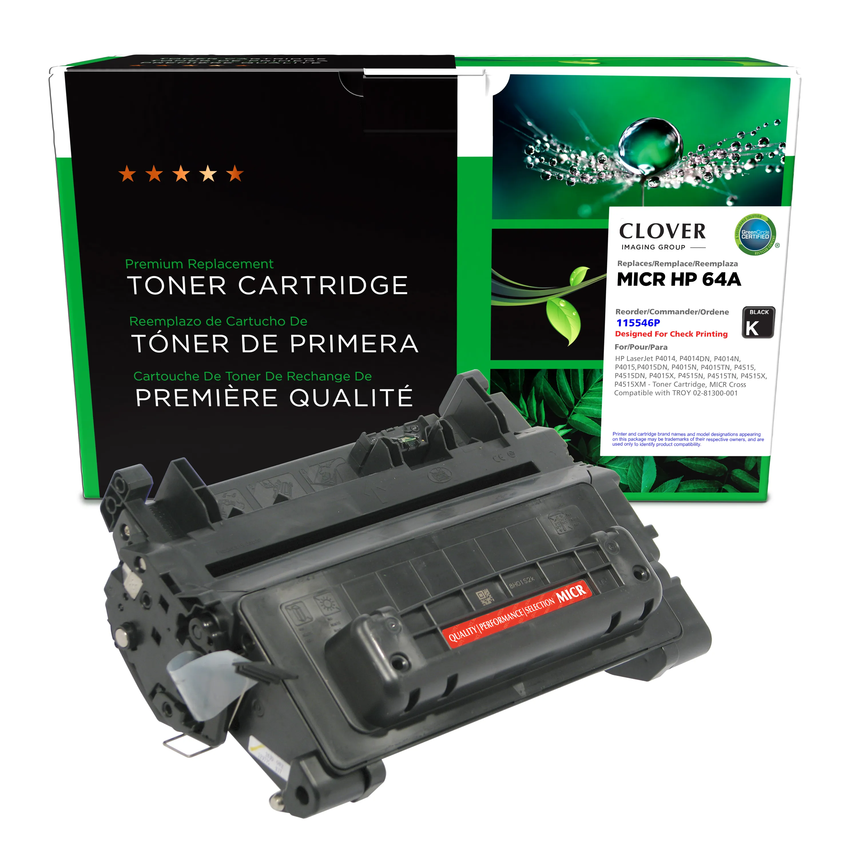 HP CC364A(M) Remanufactured Black MICR | Clover Imaging USA