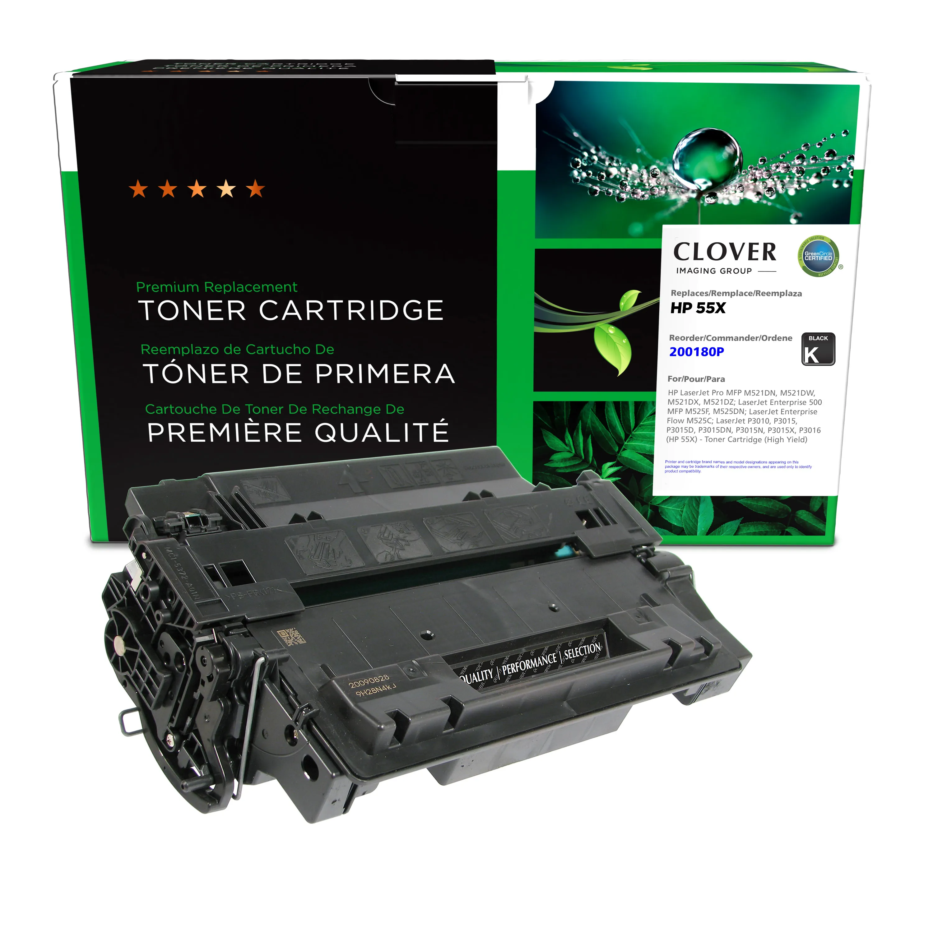 HP CE255X Remanufactured Black Laser Cartridge | Clover Imaging USA