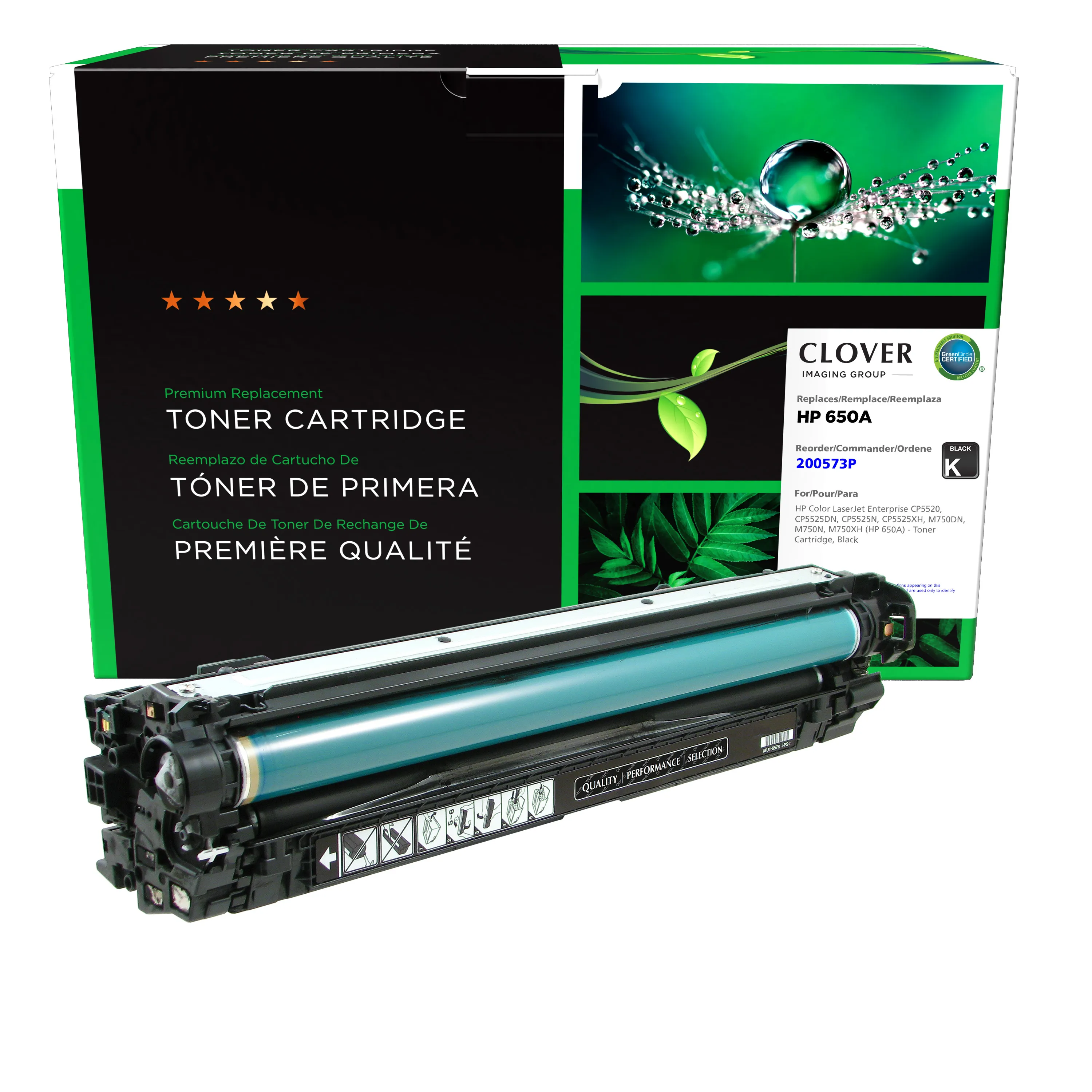 HP CE270A Remanufactured Black Color Laser Cartridge | Clover Imaging USA