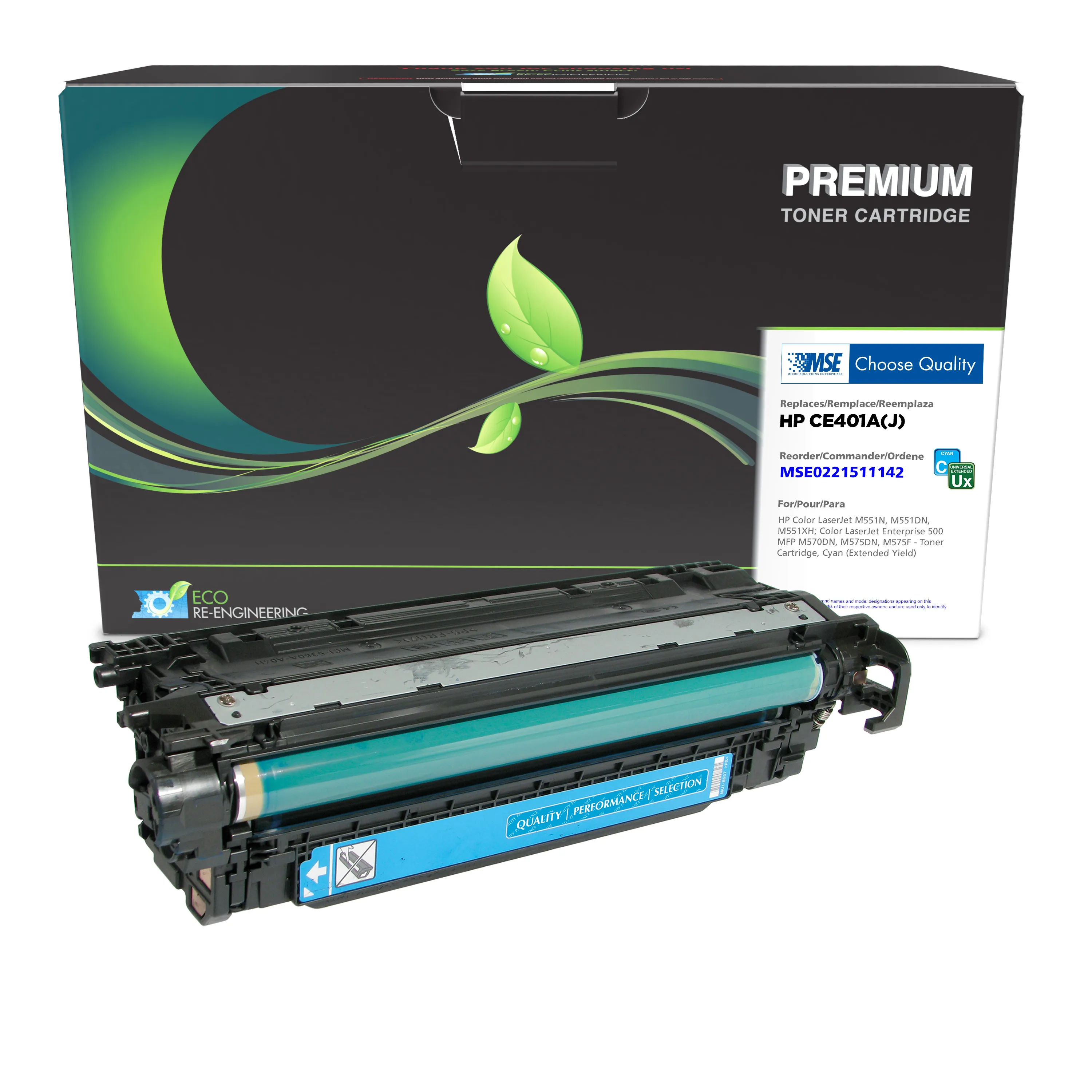 HP CE401A(J) Remanufactured Cyan Color Laser Cartridge | Clover Imaging USA