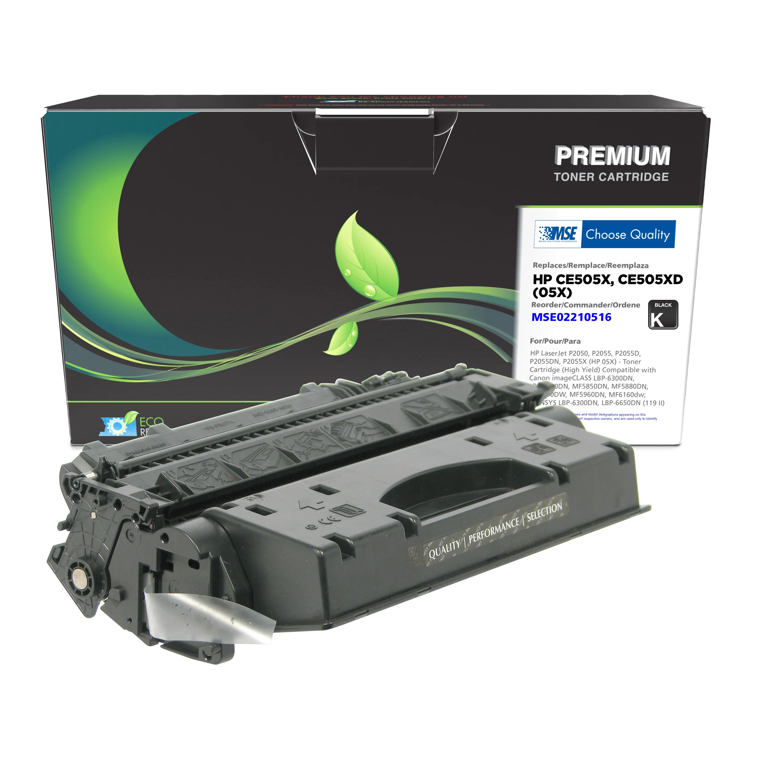 HP CE505X Remanufactured Black Laser Cartridge | Clover Imaging USA