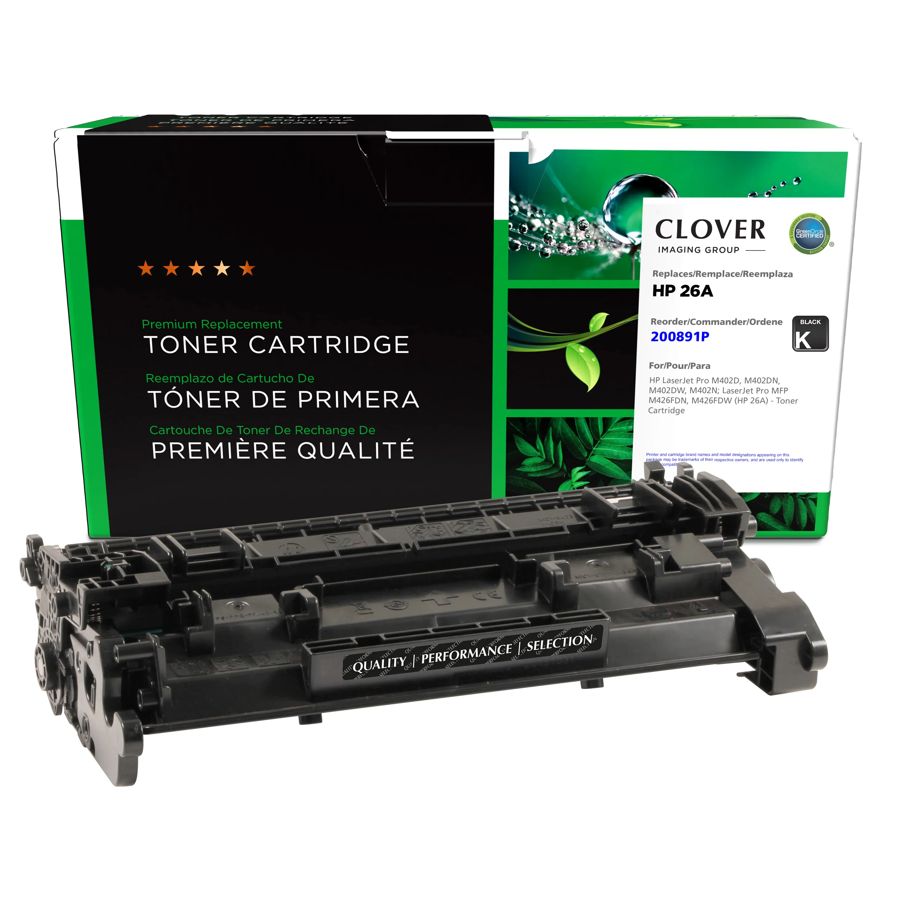 HP CF226A Remanufactured Black Laser Cartridge | Clover Imaging USA