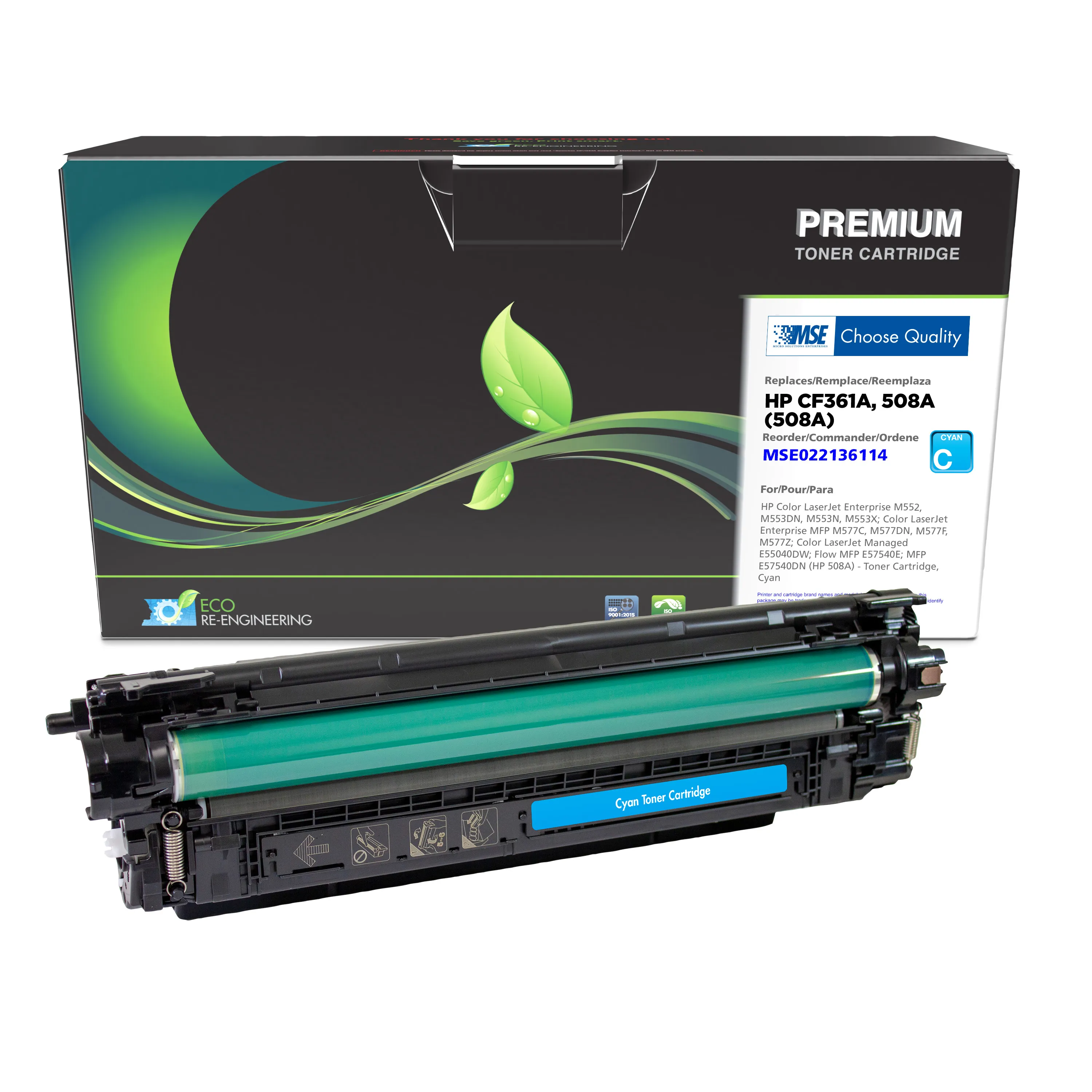 HP CF361A Remanufactured Cyan Color Laser Cartridge | Clover Imaging USA