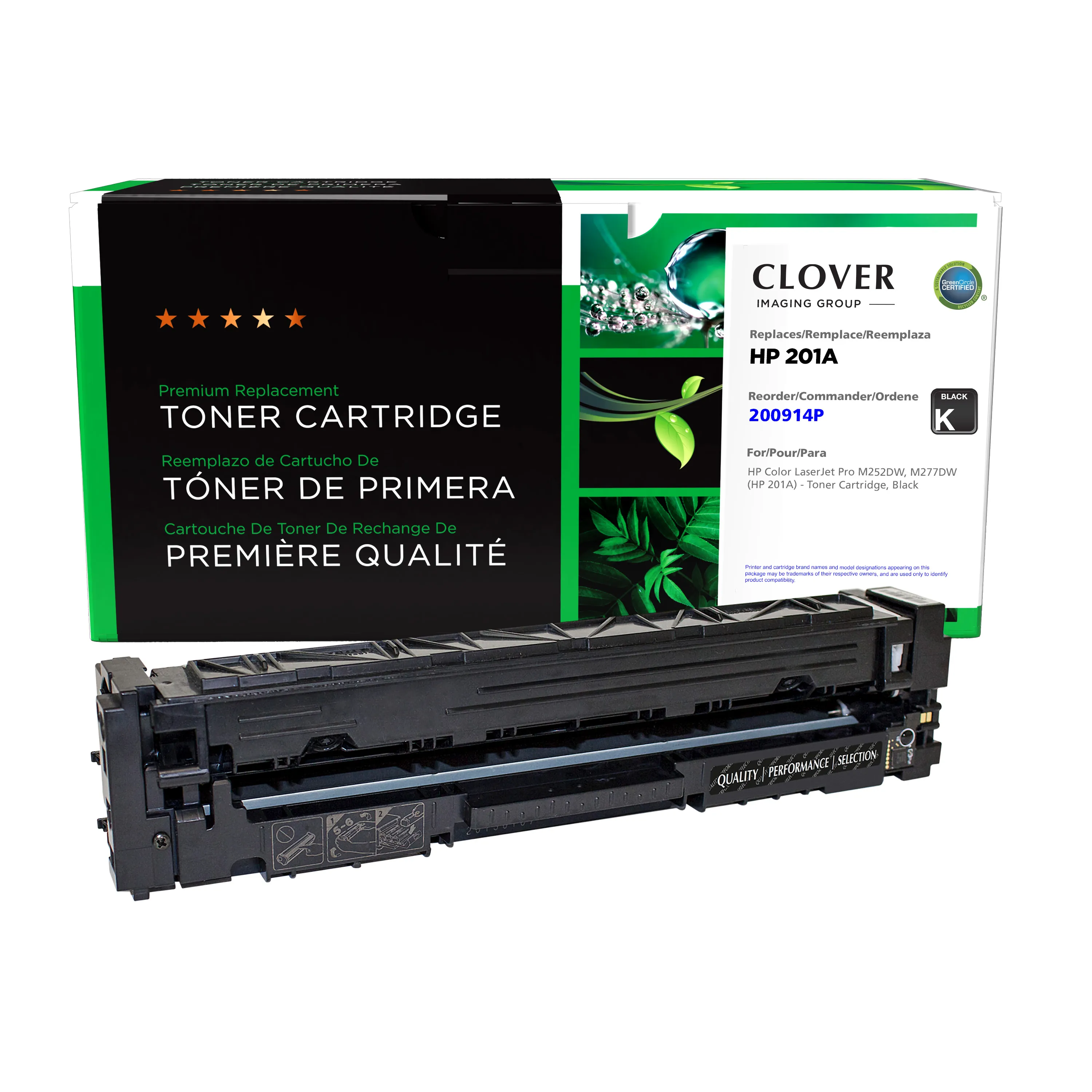 HP CF400A Remanufactured Black Color Laser Cartridge | Clover Imaging USA