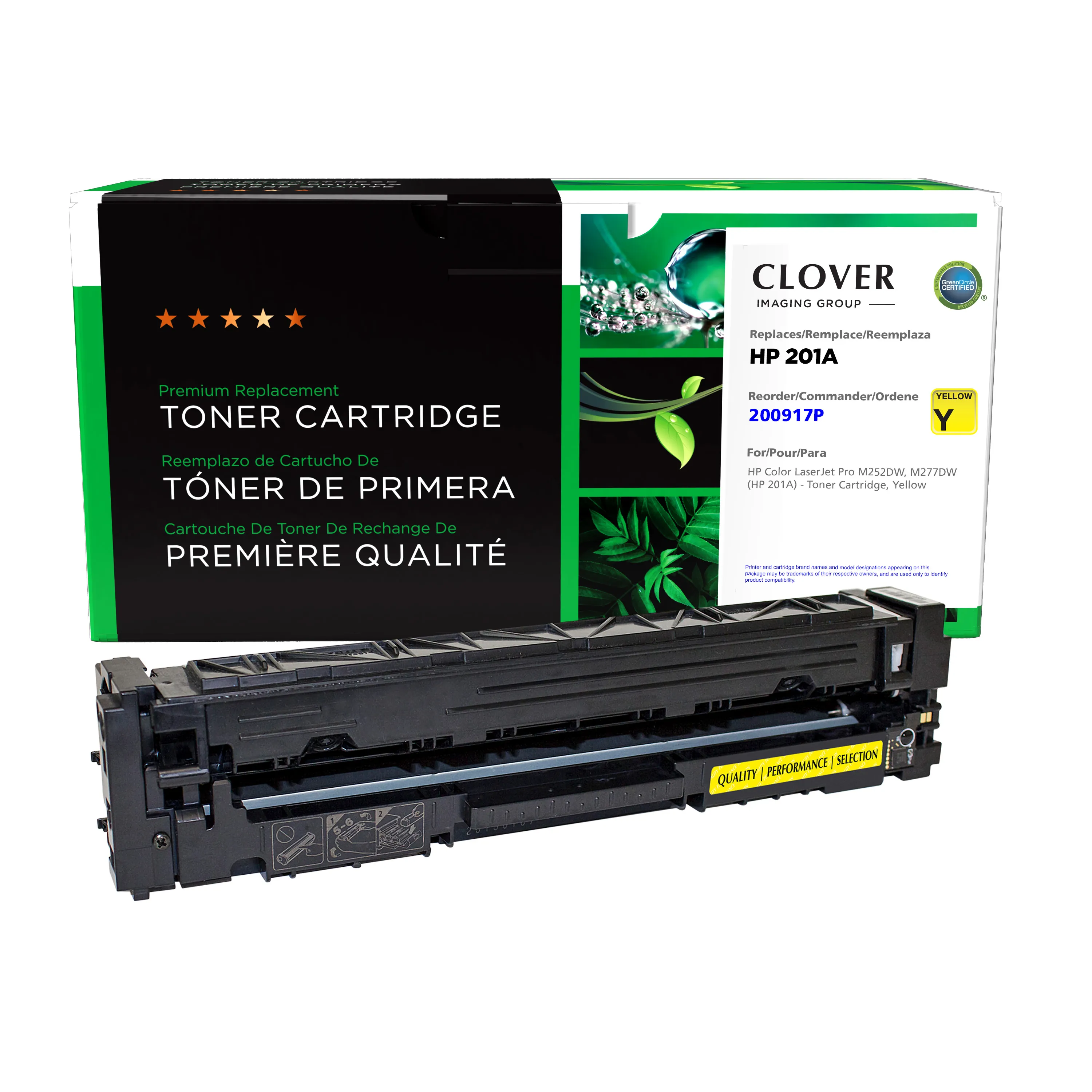 HP CF402A Remanufactured Yellow Color Laser Cartridge | Clover Imaging USA
