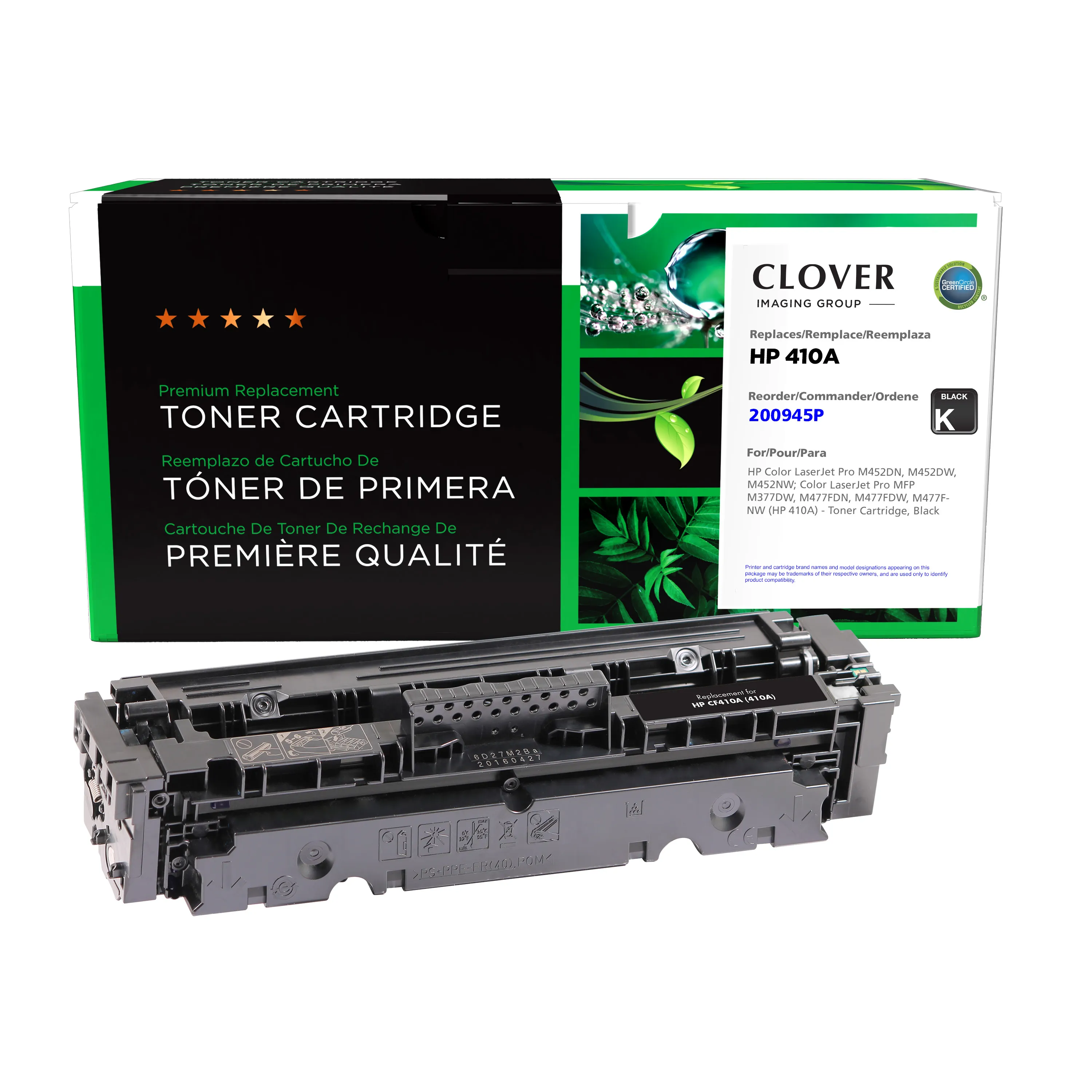HP CF410A Remanufactured Black Color Laser Cartridge | Clover Imaging USA