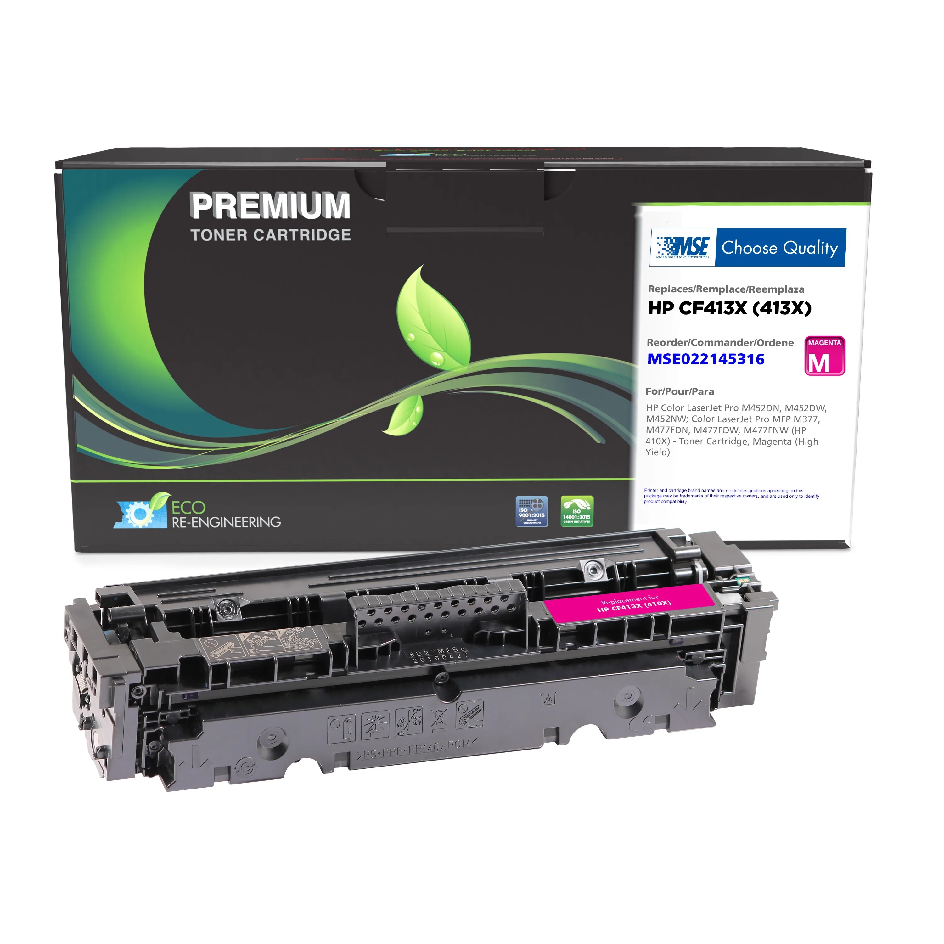 HP CF413X Remanufactured Magenta Color Laser Cartridge | Clover Imaging USA