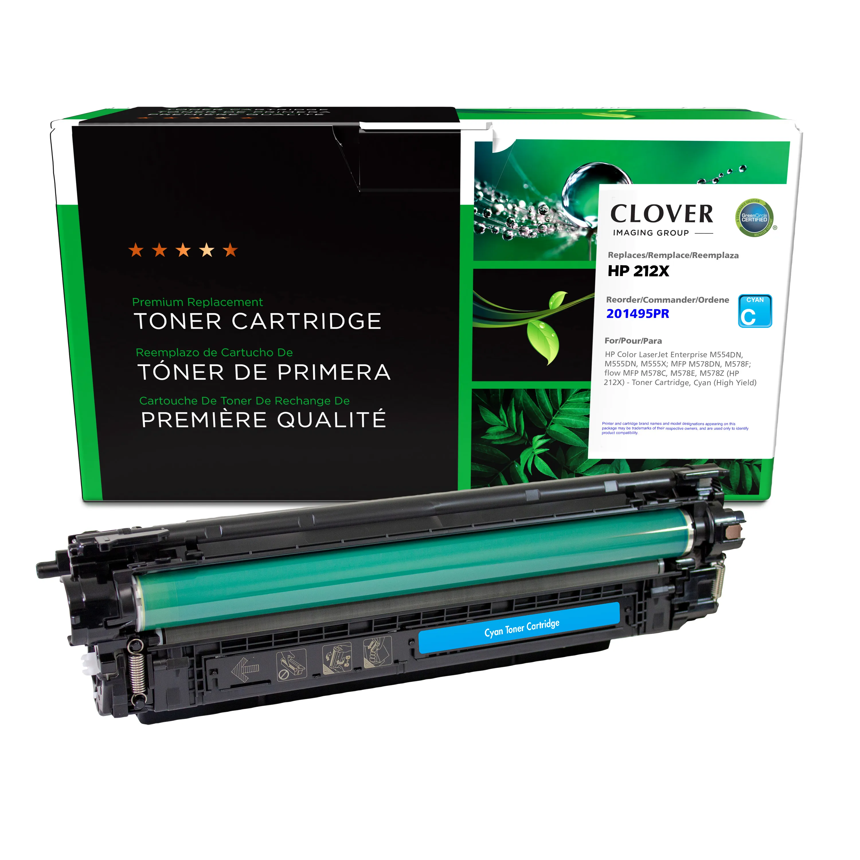 HP W2121X Remanufactured Cyan Color Laser Cartridge | Clover Imaging USA
