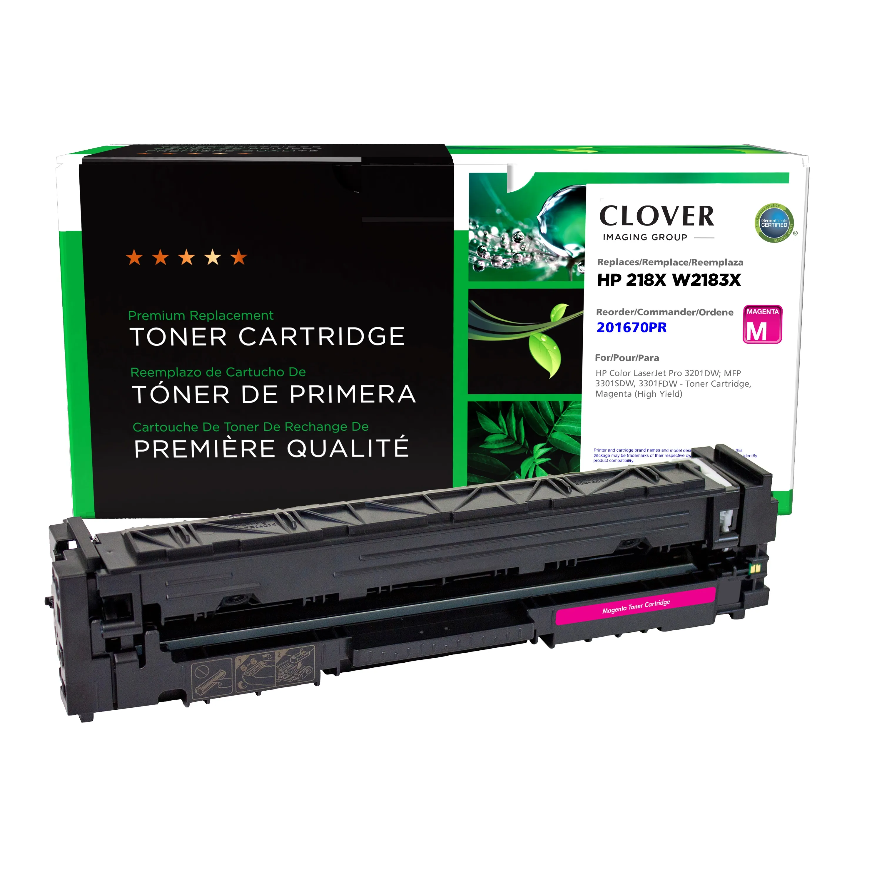 HP W2183X Remanufactured Magenta Color Laser Cartridge | Clover Imaging USA