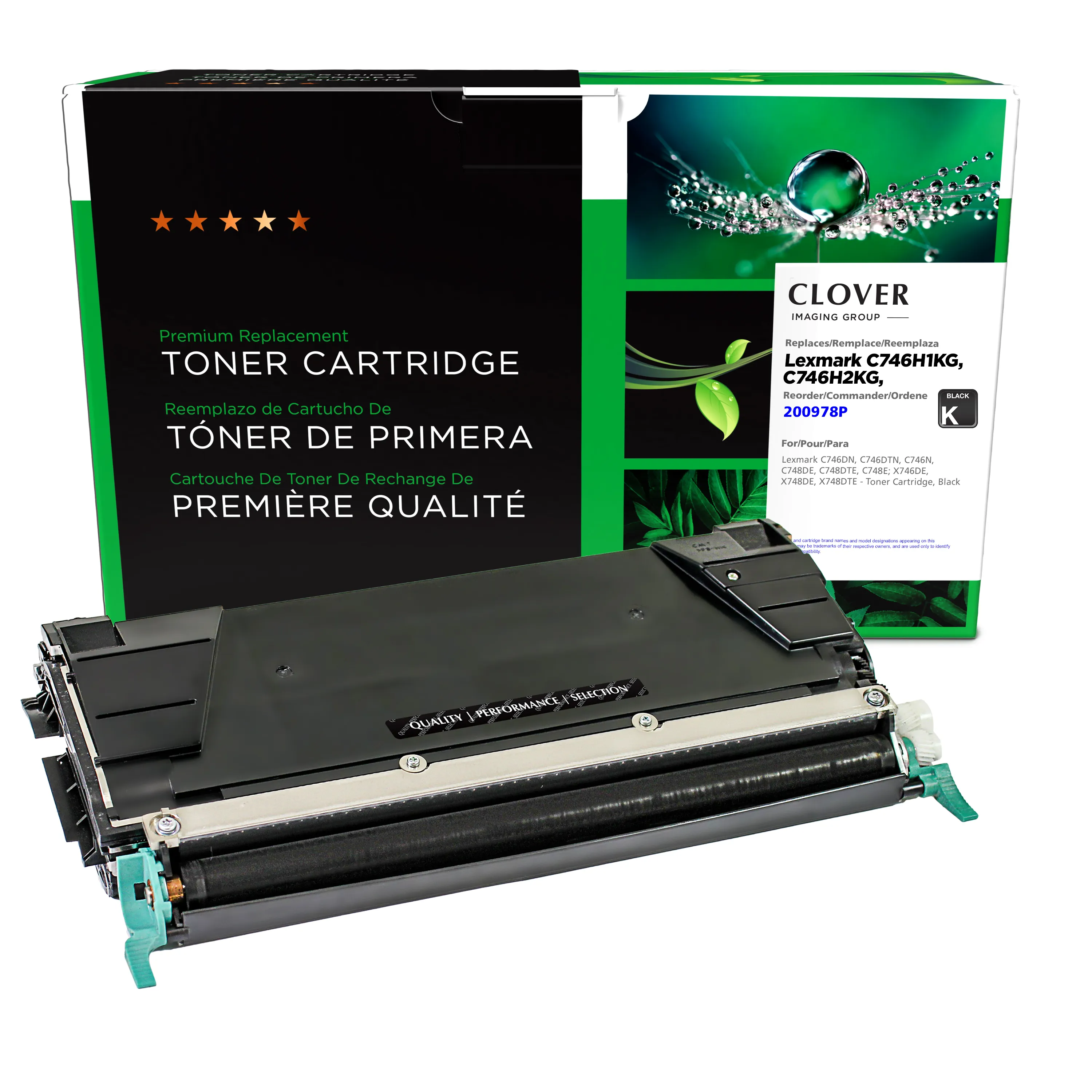 Lexmark C746H1KG C746H2KG Remanufactured Black Color Laser Cartridge ...