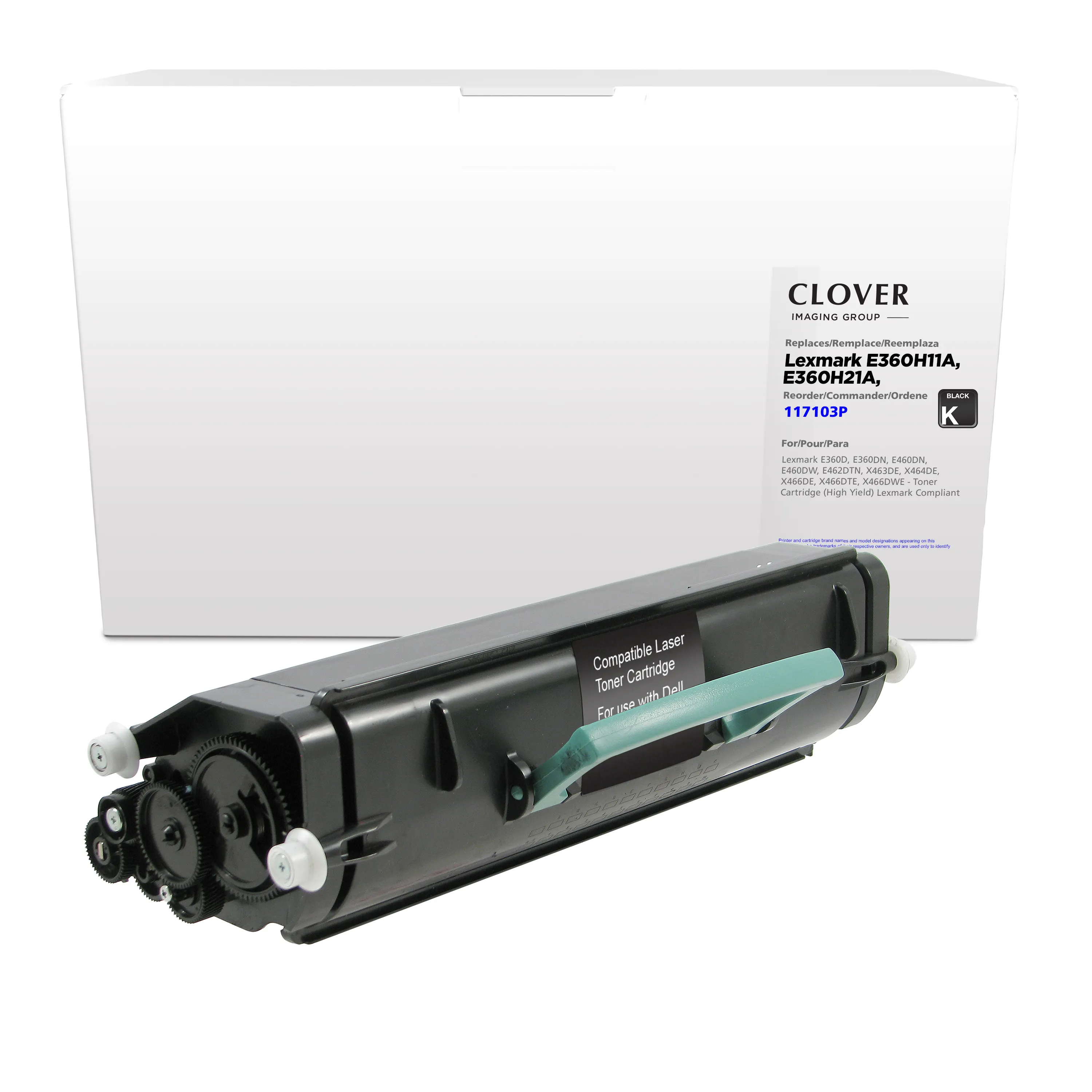 Lexmark E360H11A E360H21A Remanufactured Black Laser Cartridge | Clover ...