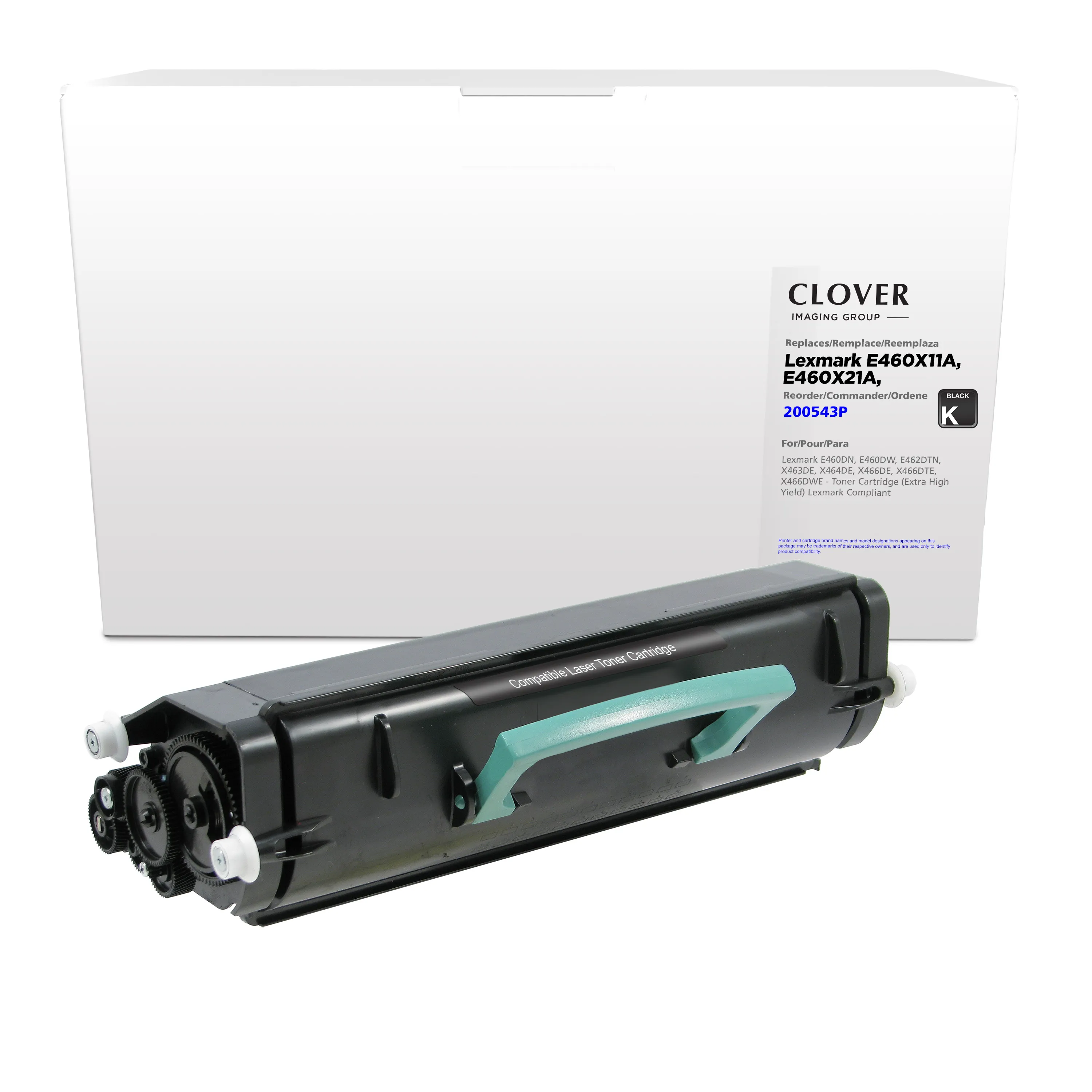 Lexmark E460X11A E460X21A Remanufactured Black Laser Cartridge | Clover ...
