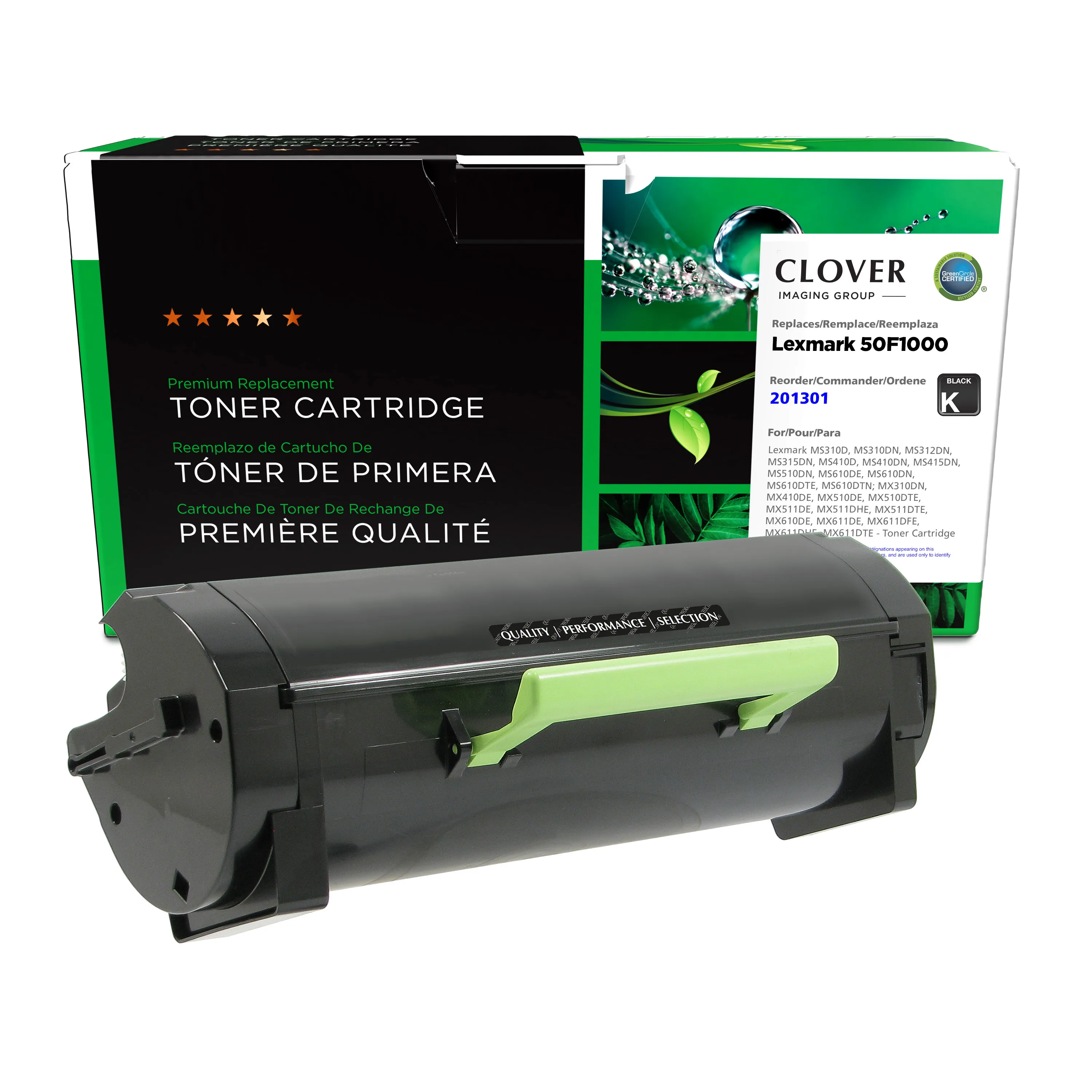 Lexmark 50F1000 Remanufactured Black Laser Cartridge | Clover Imaging USA