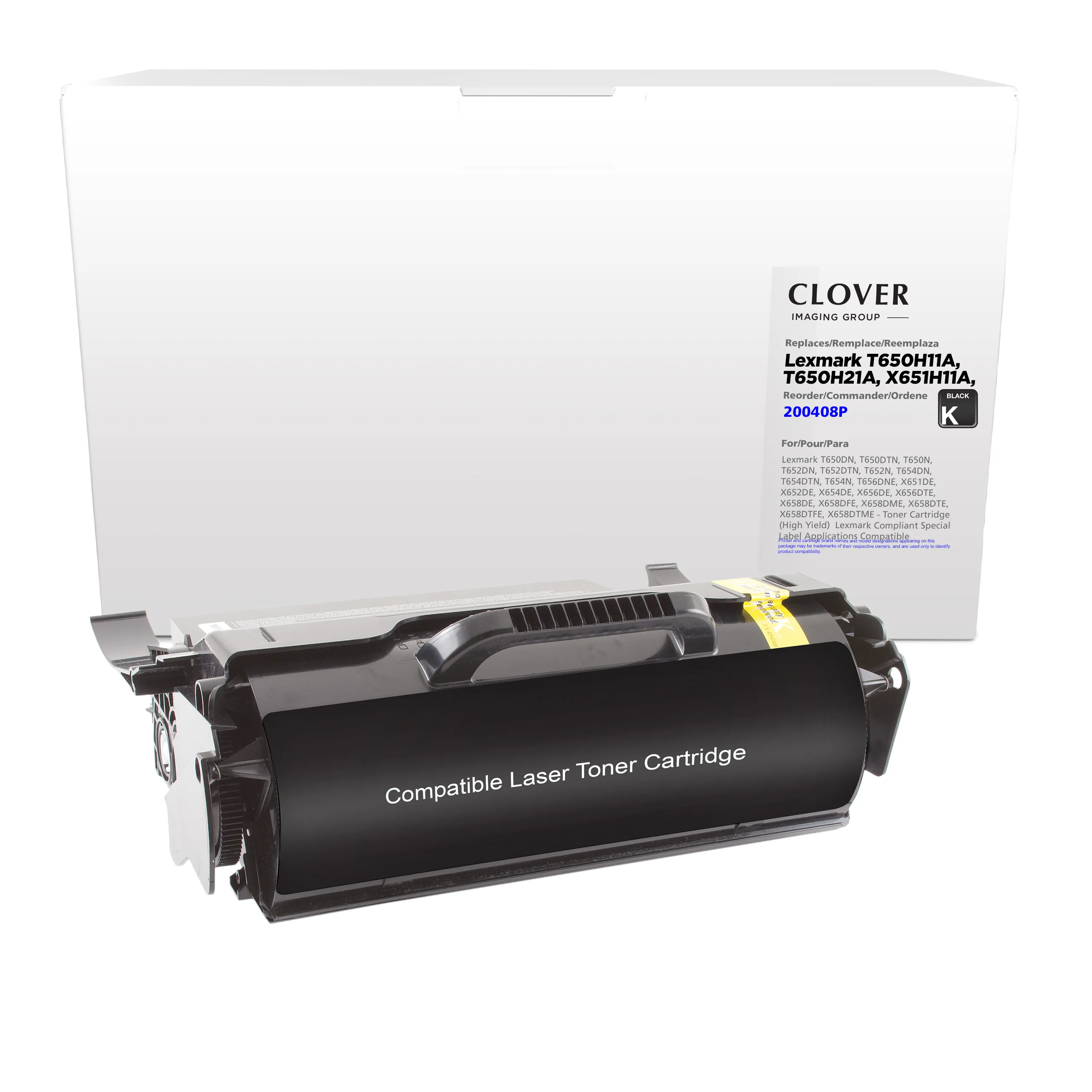 Lexmark T650H11A T650H21A Remanufactured Black Laser Cartridge | Clover ...