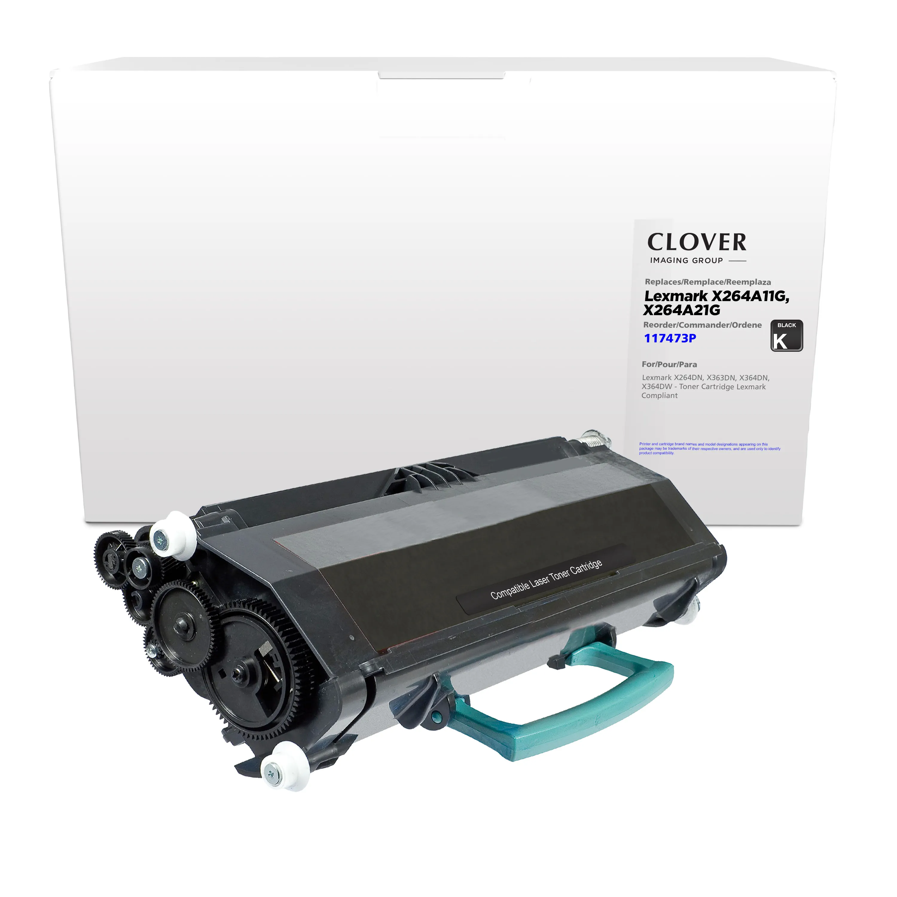 LEXMARK X264A11G X264A21G Remanufactured Black Laser Cartridge | Clover ...