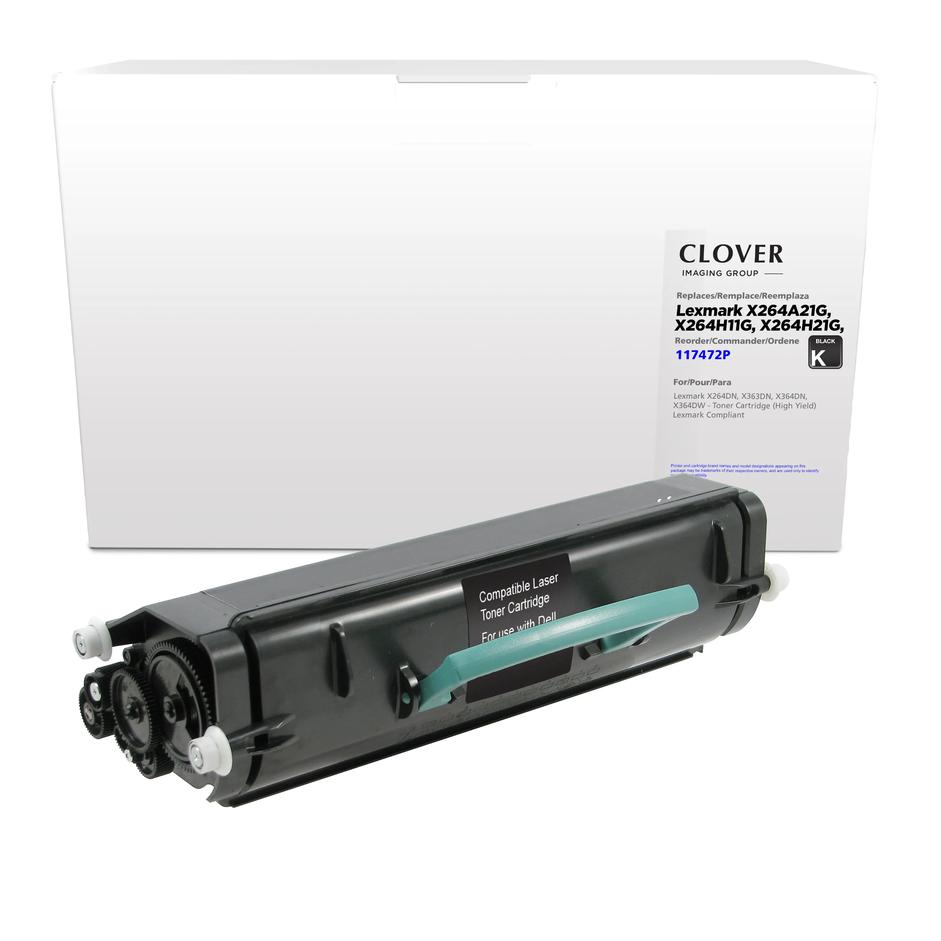 Lexmark X264H11G X264H21G Remanufactured Black Laser Cartridge | Clover ...