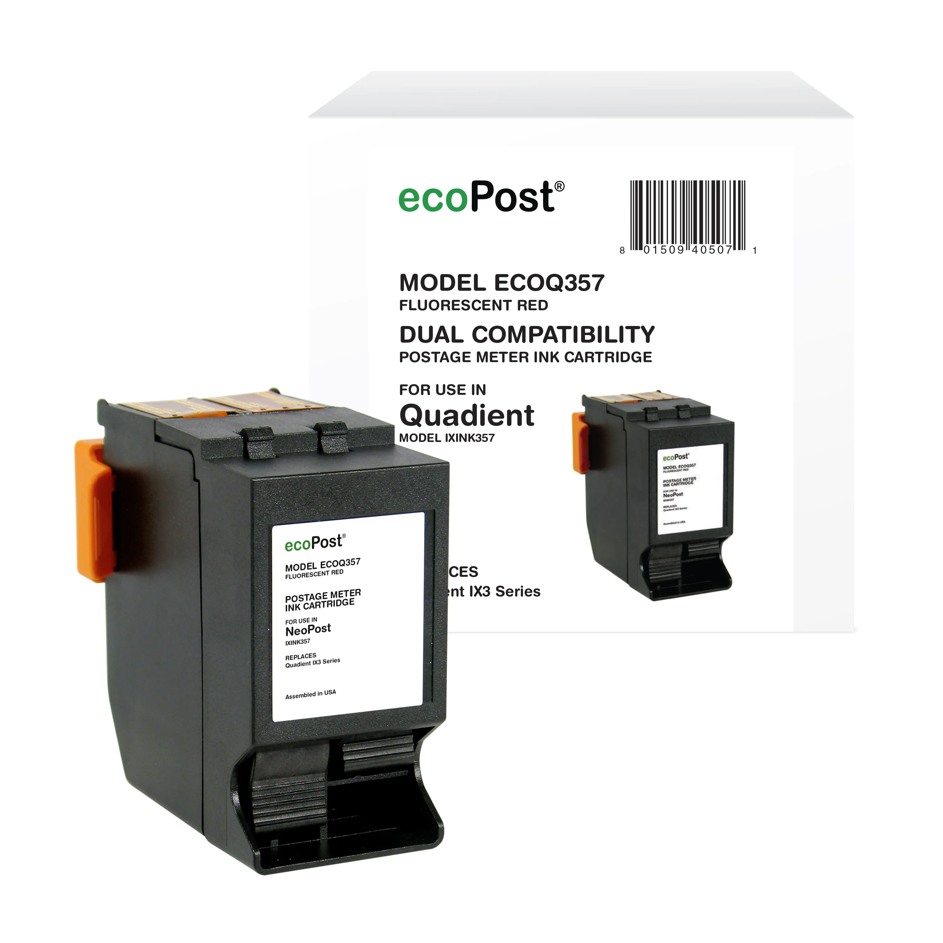 QUADIENT IXINK357 Remanufactured Red Postage | Clover Imaging USA