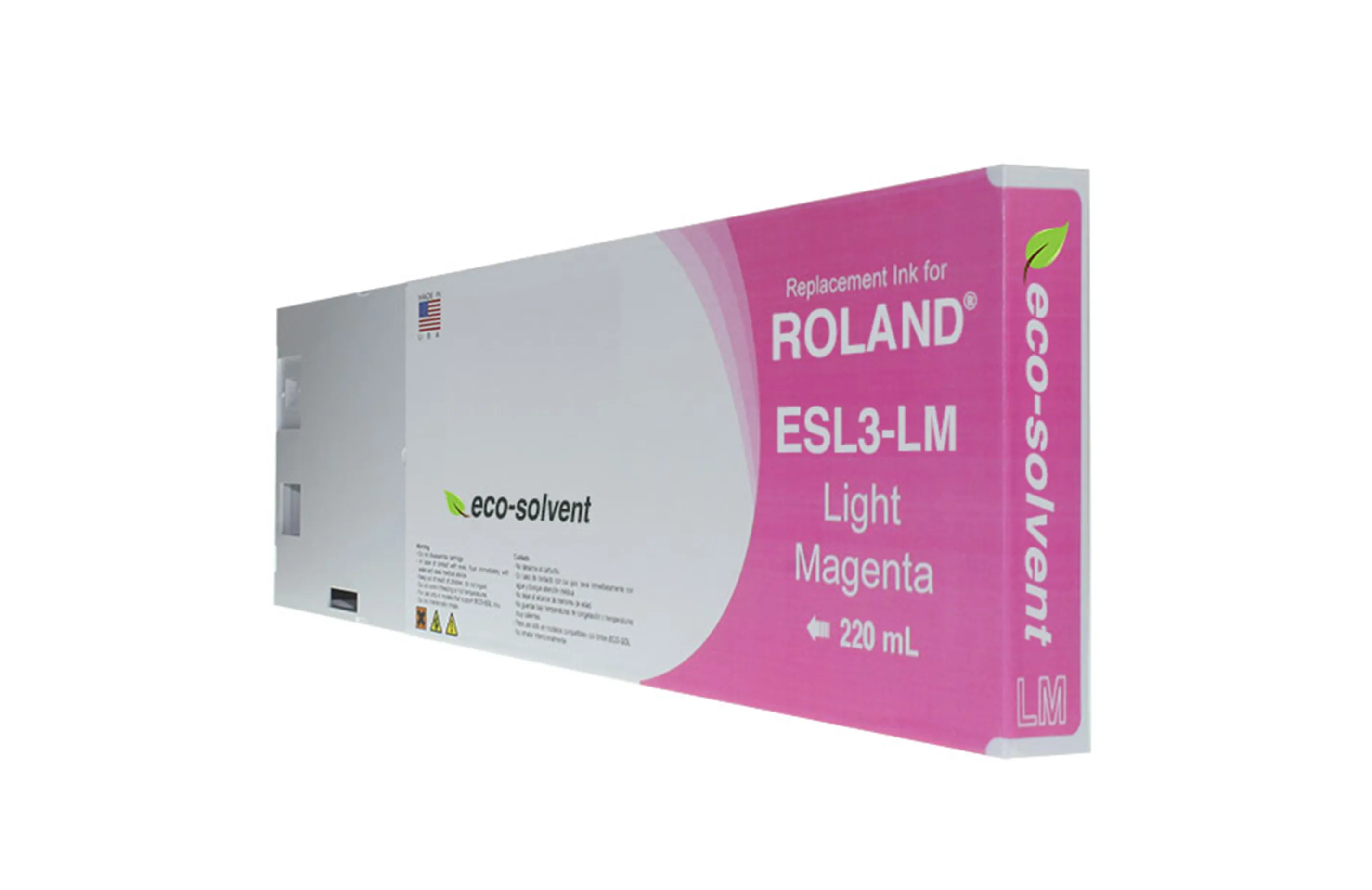 ROLAND ESL3-2LM Non-OEM New Light Magenta Wide Format Ink Cartridge | Clover Imaging Group USA