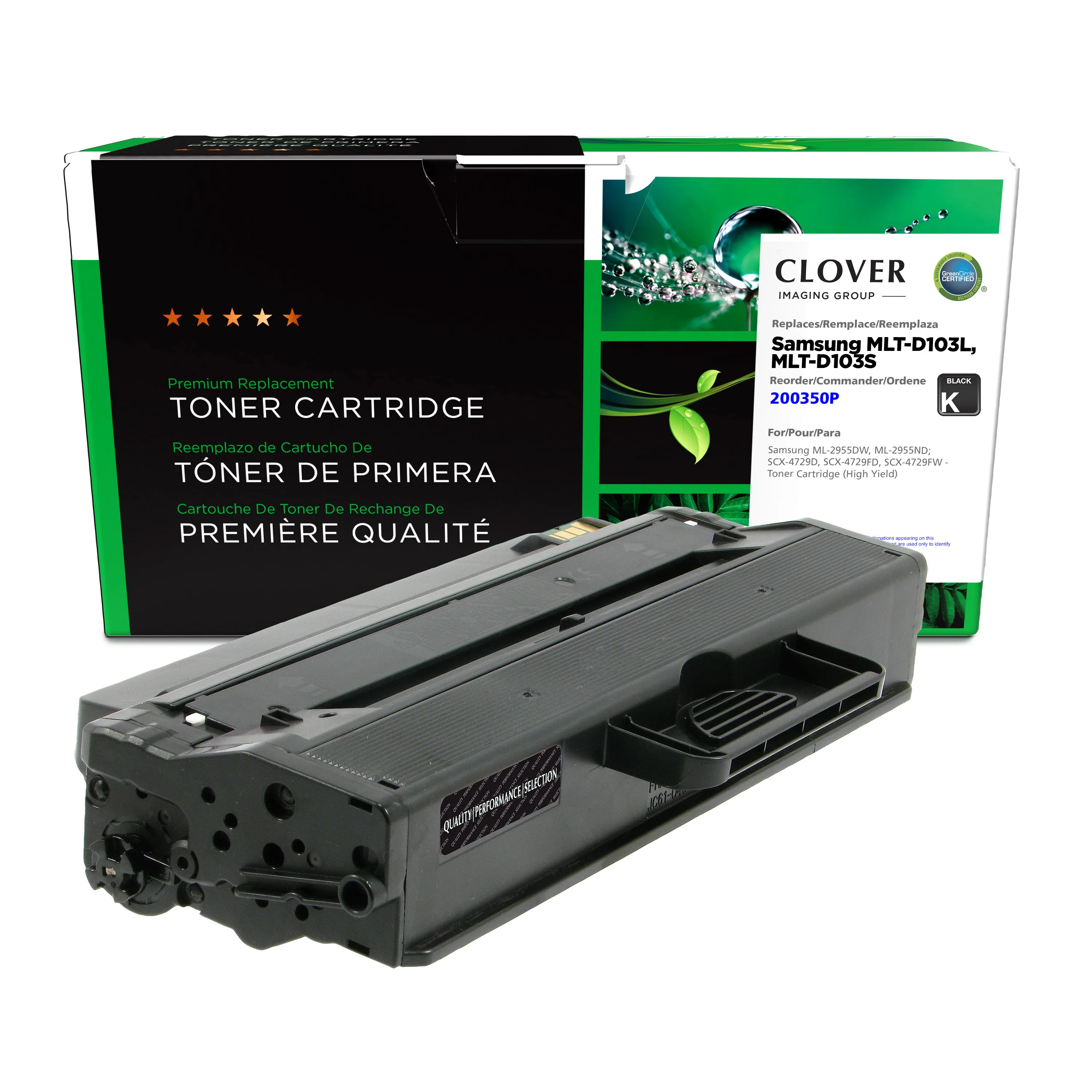 Samsung MLT-D103L Remanufactured Black Laser Cartridge | Clover Imaging USA