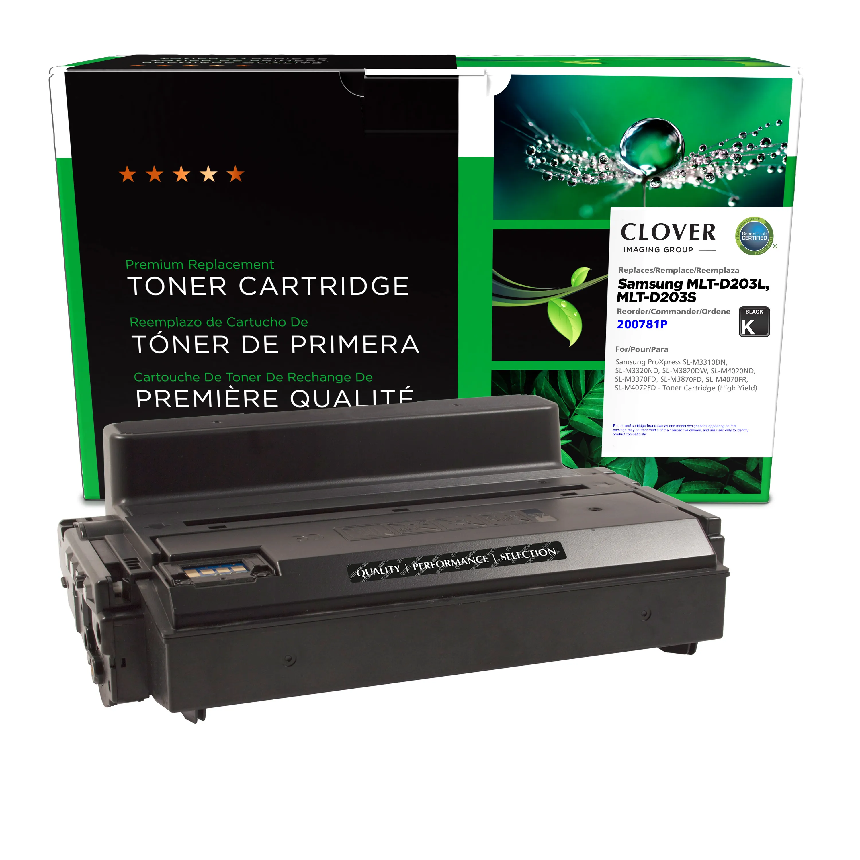 Samsung MLT-D203L Remanufactured Black Laser Cartridge | Clover Imaging USA