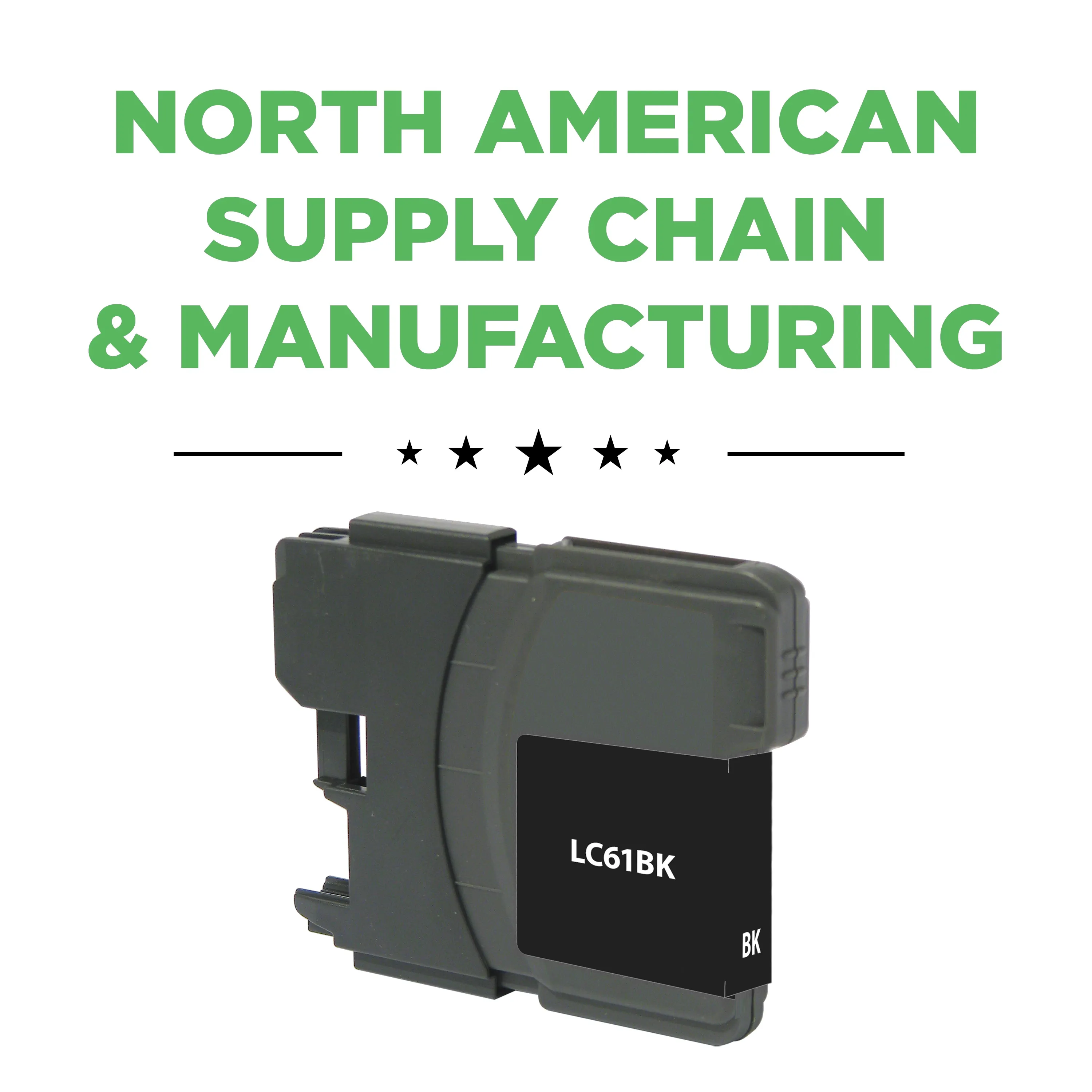 Brother LC61 LC61BK Remanufactured Black Ink Cartridge | Clover Imaging USA