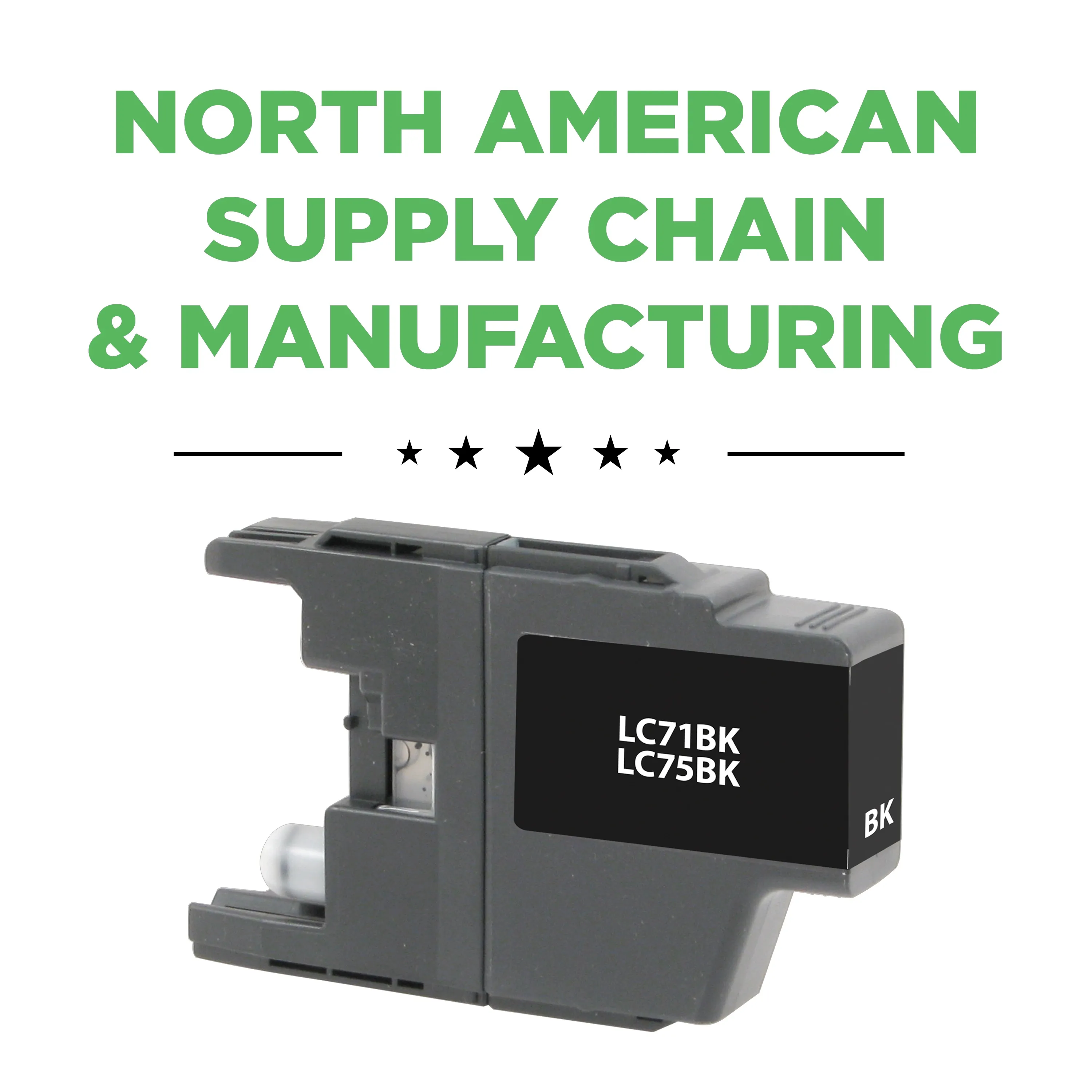 Brother LC75 LC75BK Remanufactured Black Ink Cartridge | Clover Imaging USA