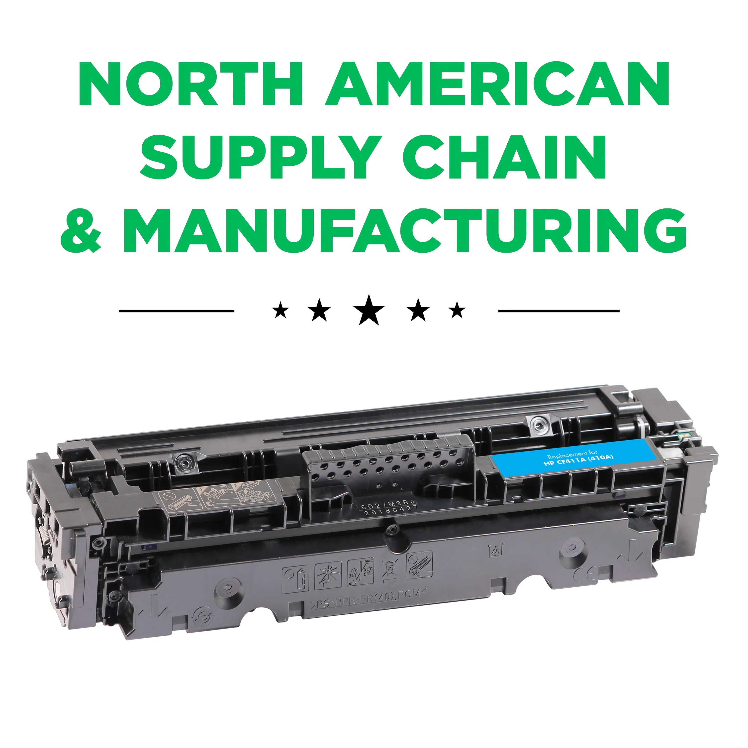 HP CF411A Remanufactured Cyan Color Laser Cartridge | Clover Imaging USA