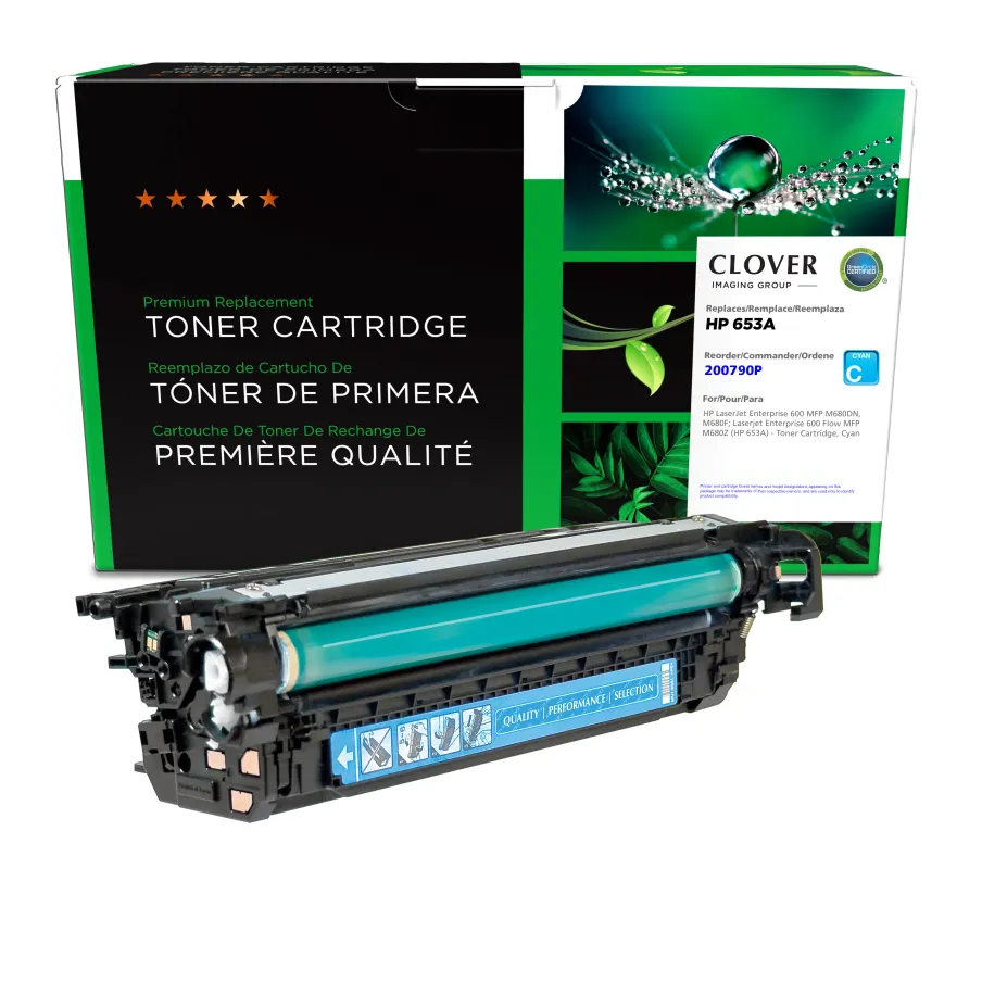 HP CF321A Remanufactured Cyan Color Laser Cartridge | Clover Imaging USA